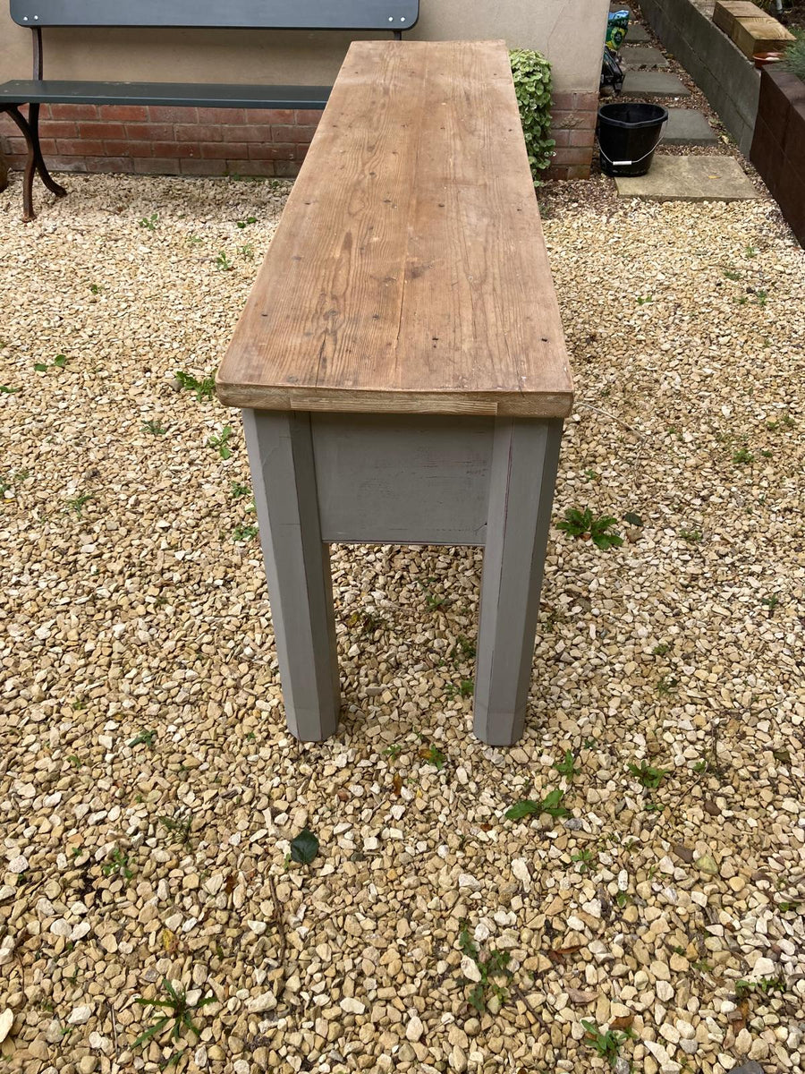 Rustic two plank Top Serving Table – Stewart Long Interiors